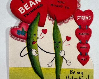 String Bean Card - Etsy