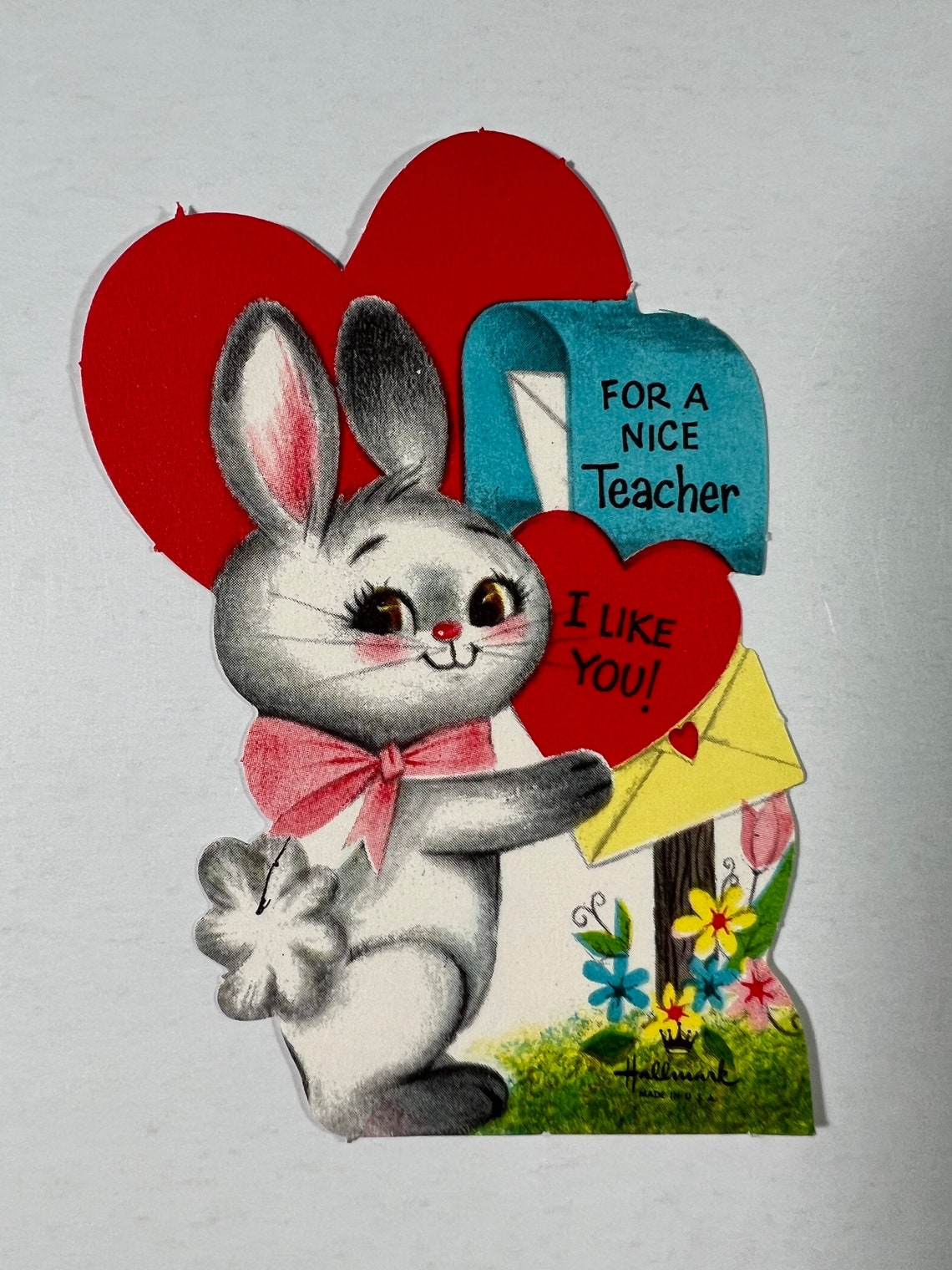 Vintage Bunny Hallmark Valentine Greeting Card Bunny Getting - Etsy