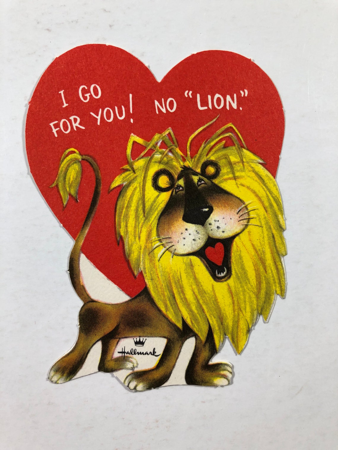 Vintage Lion Valentine Greeting Card - Hallmark, Long Mane A32 - Etsy