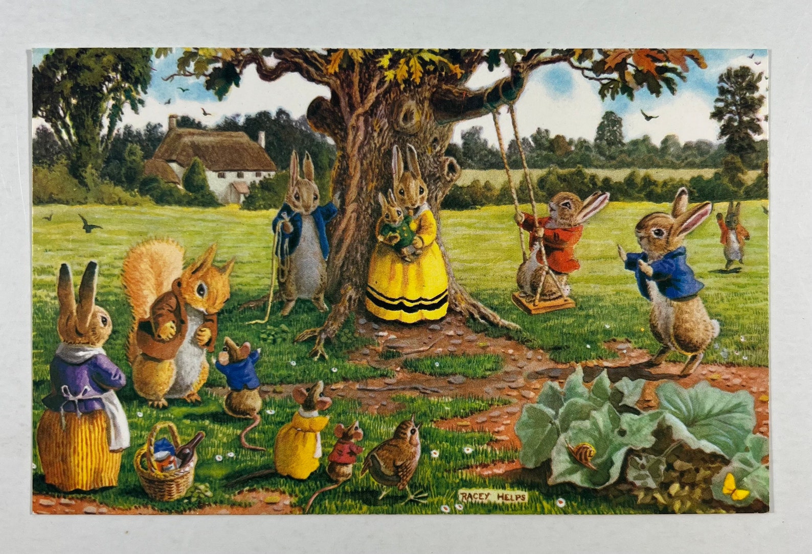 Vintage Anthropomorphic Bunnies & Animals Postcard Bunny - Etsy
