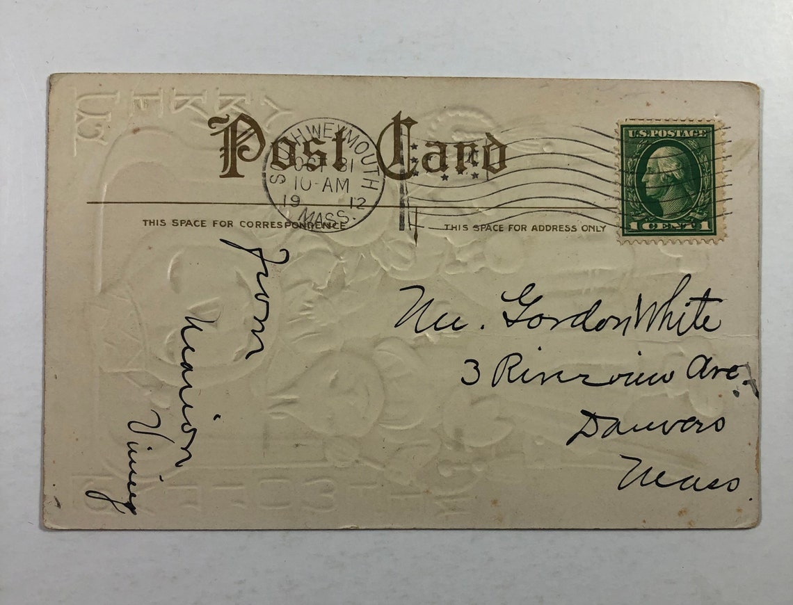 Vintage Anthropomorphic Halloween Postcard Anthro - Etsy