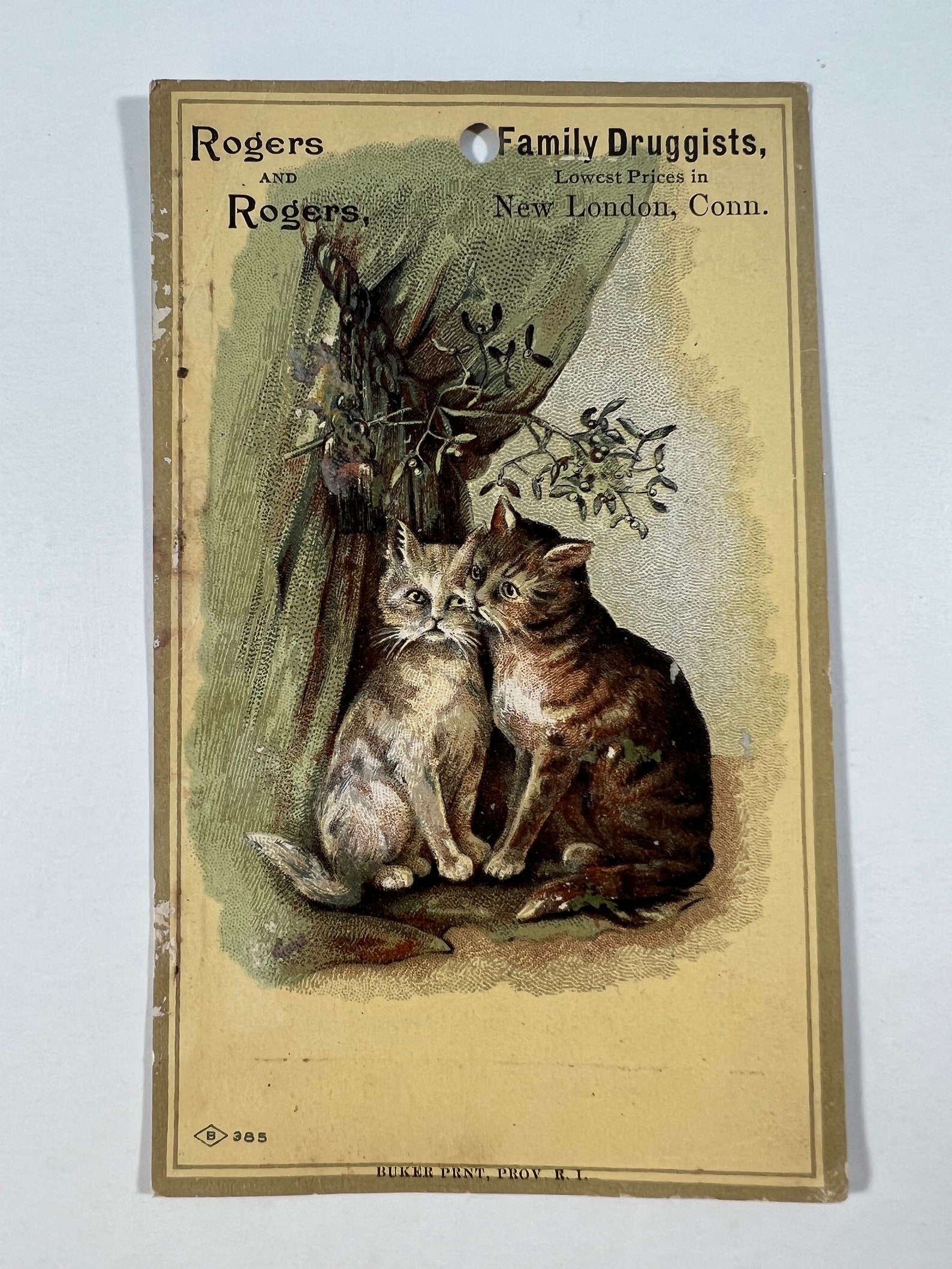 Victorian Cat Advertising Trade Card Kitty Cats Sitting by Tree - Etsy