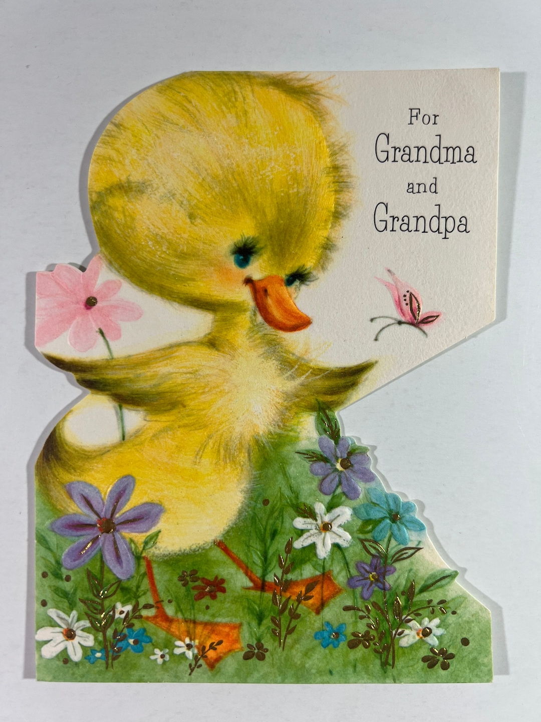 Vintage Duck Hallmark Easter Greeting Card - Duck With Butterfly ...