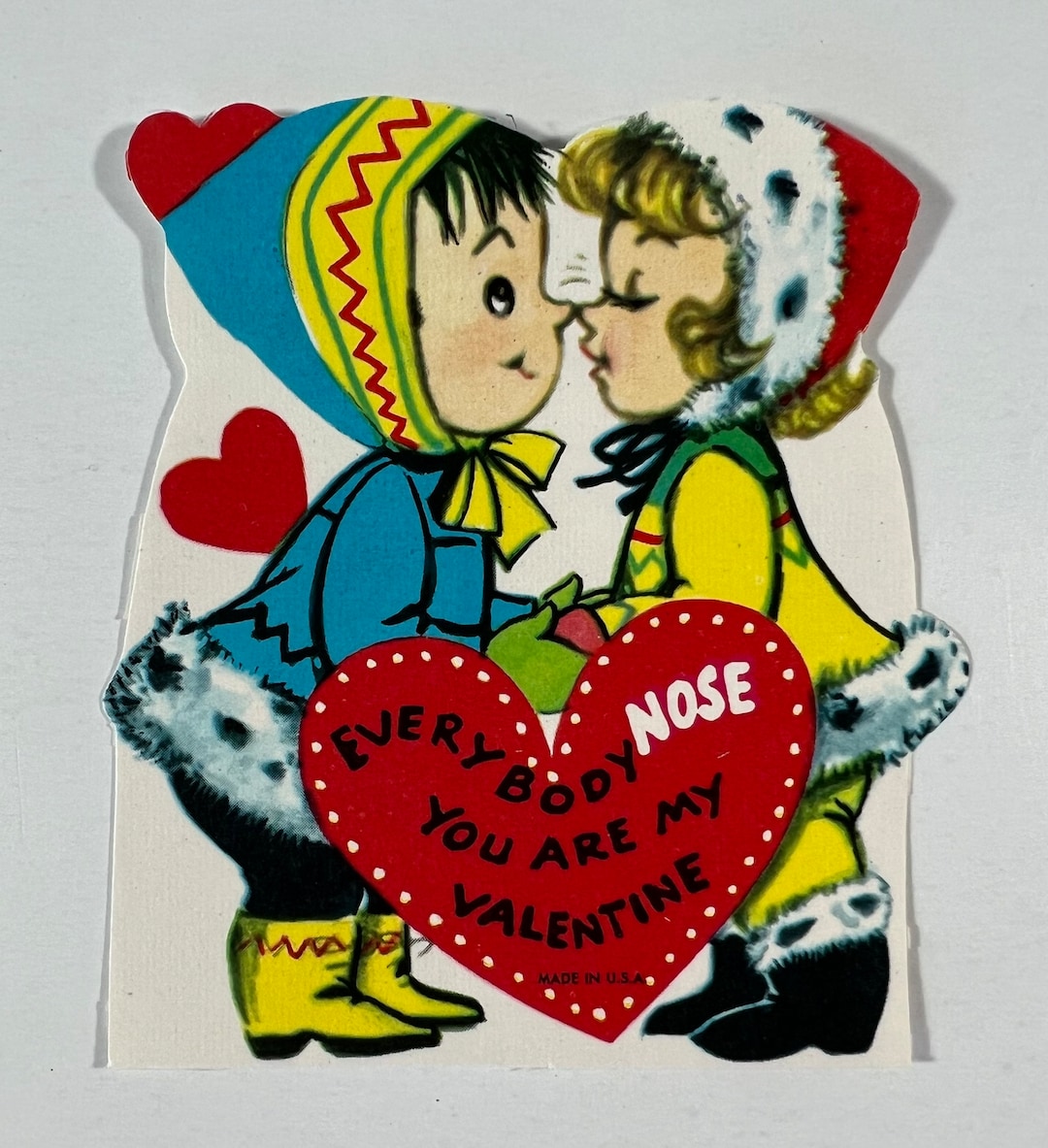Vintage Eskimo Valentine Greeting Card everybody Nose You Are My ...