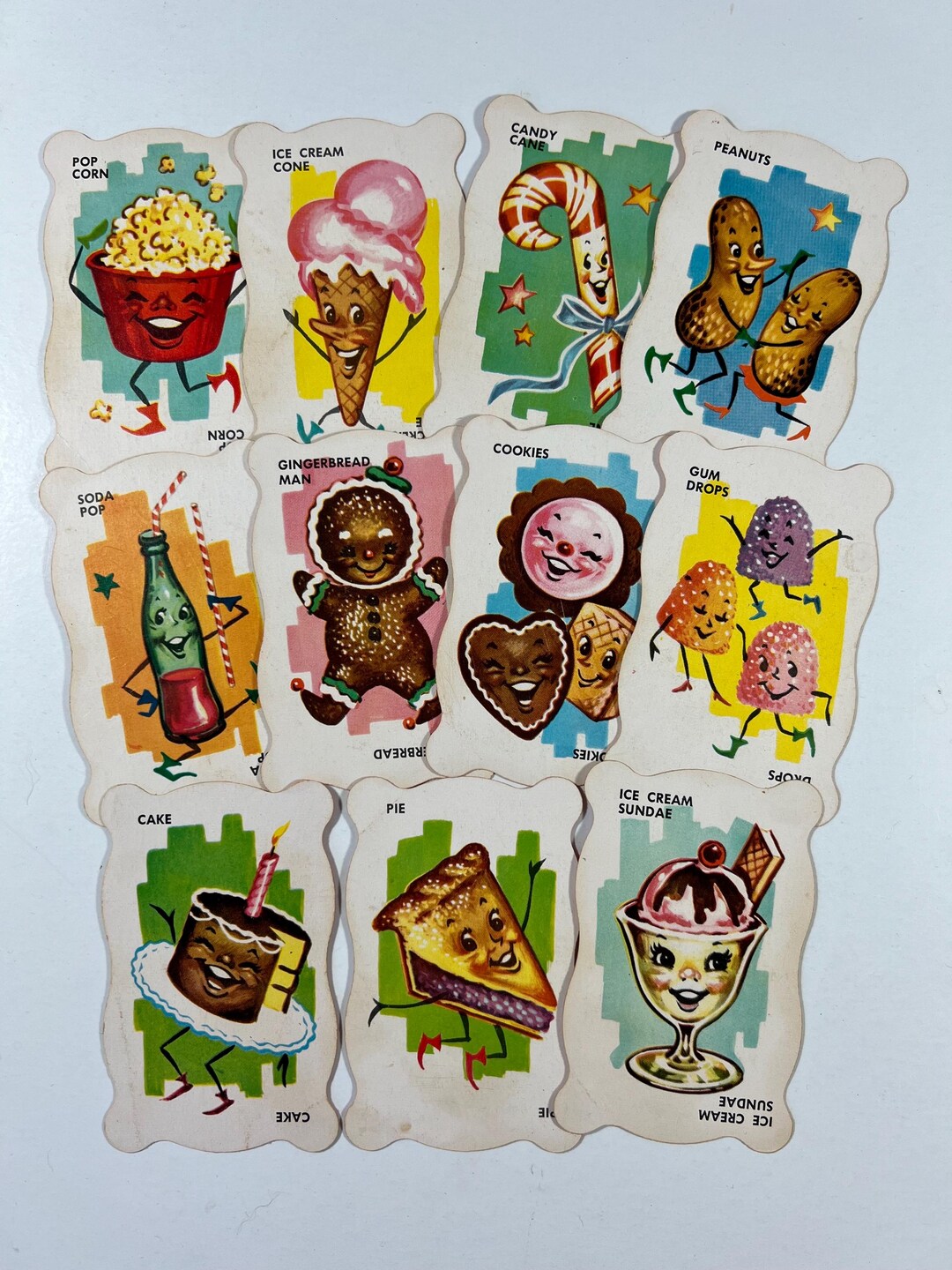 Vintage Anthropomorphic Dandy Candy Playing Card - Popcorn, Ice Cream ...