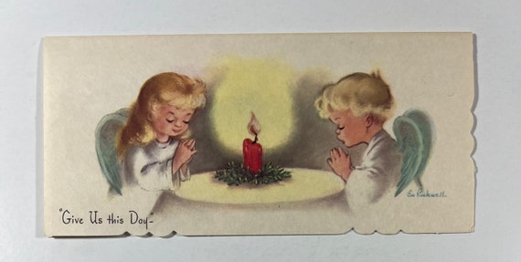 Vintage Angel Eve Rockwell Christmas Greeting Card Angels - Etsy