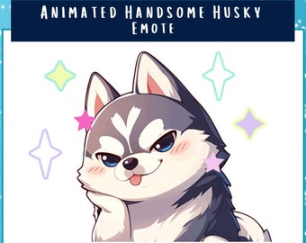 Animated Winking Husky Emote Optimized for Twitch, Discord, and Youtube ...