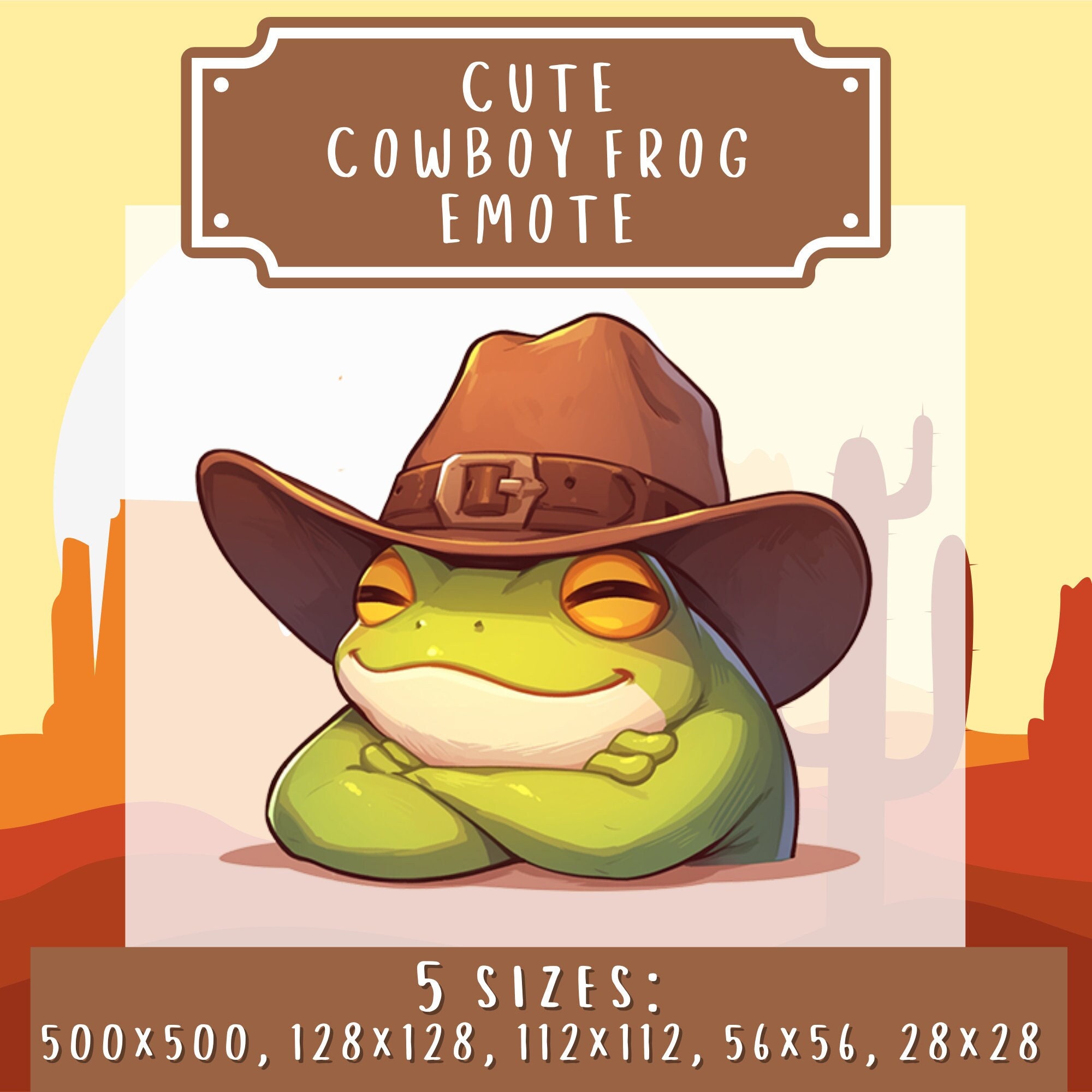 Cute Cowboy Frog Emote | Twitch, Discord, and Youtube Emotes for ...