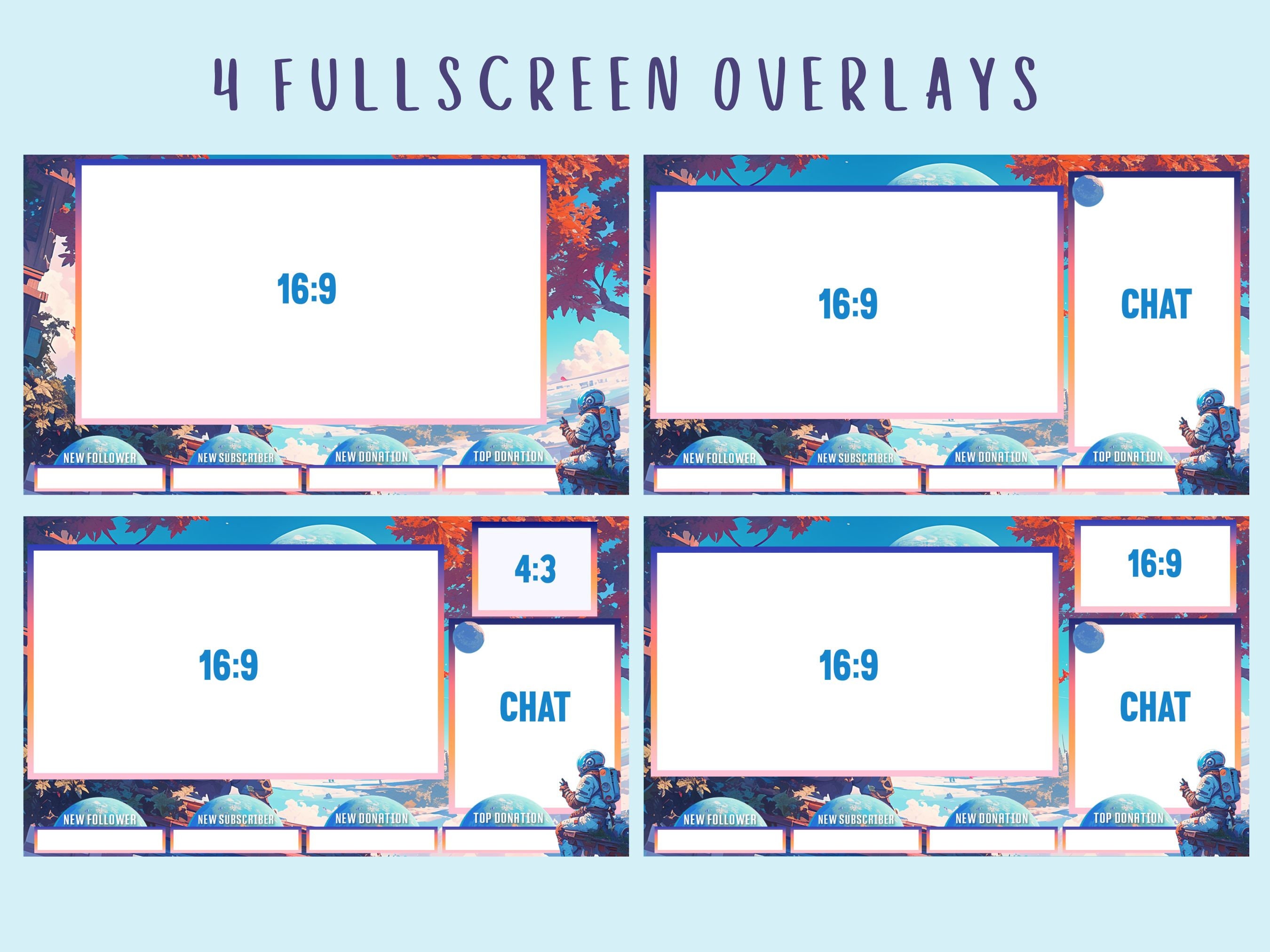 Future Retro Twitch Overlay Bundle | Animated + Static Full Screens ...