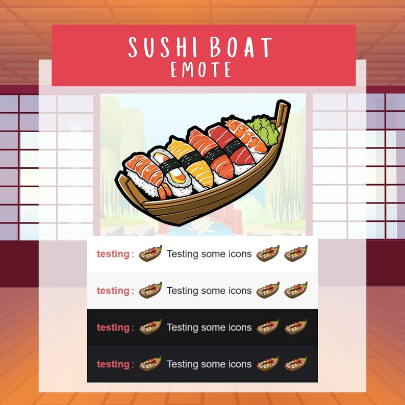 Sushi Boat Emote | Instant Download | Twitch, Discord, and Youtube ...