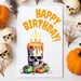 Spooky Skeleton Birthday Card, Spooky Skull Birthday Card, Halloween ...