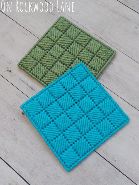 Easy Plastic Canvas Coaster Pattern, Scottie Sage Coaster Plastic ...