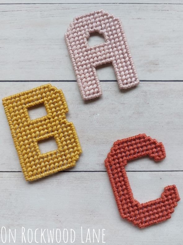 Easy Plastic Canvas Alphabet Pattern, Plastic Canvas Letters Patterns ...