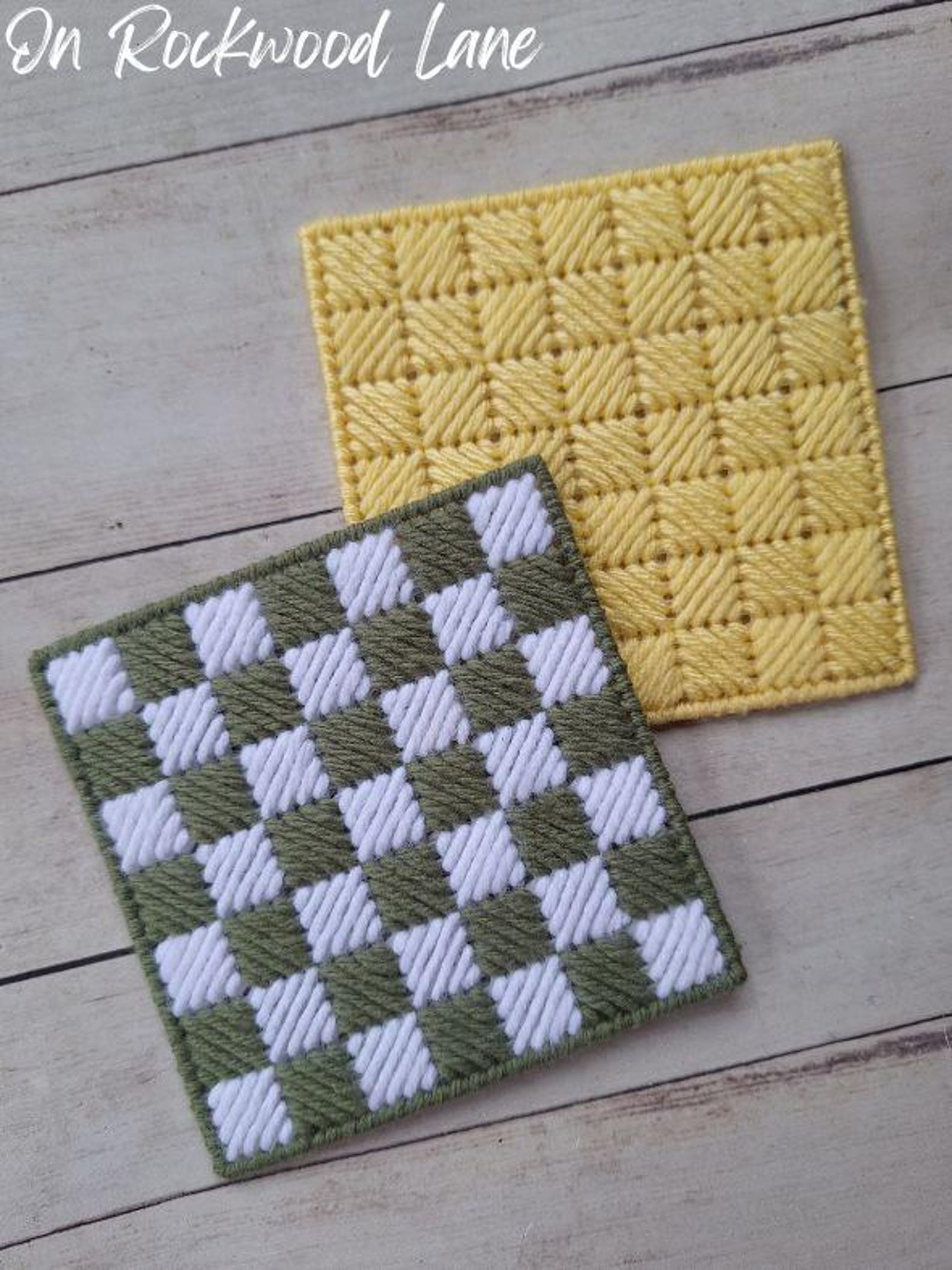 Easy Plastic Canvas Coaster Pattern, Plastic Canvas Checkerboard ...