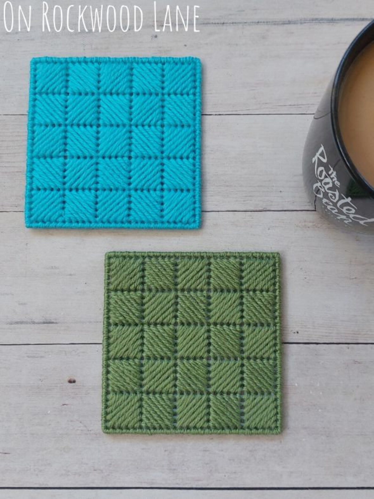 Easy Plastic Canvas Coaster Pattern, Scottie Sage Coaster Plastic ...