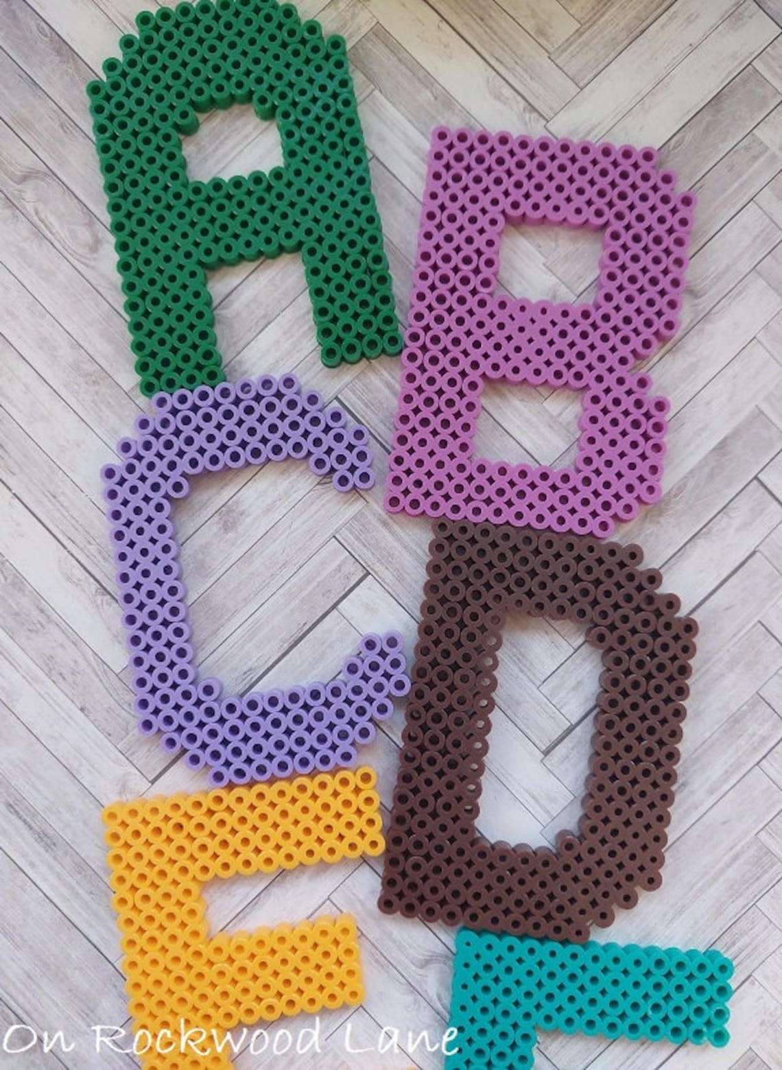 Easy Perler Bead Alphabet Pattern, Perler Bead Abcs, Easy Perler Bead ...