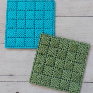 Easy Plastic Canvas Coaster Pattern, Scottie Sage Coaster Plastic ...