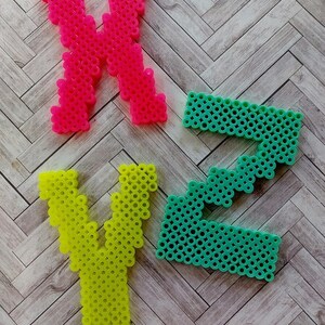 Easy Perler Bead Alphabet Pattern, Perler Bead Abcs, Easy Perler Bead ...