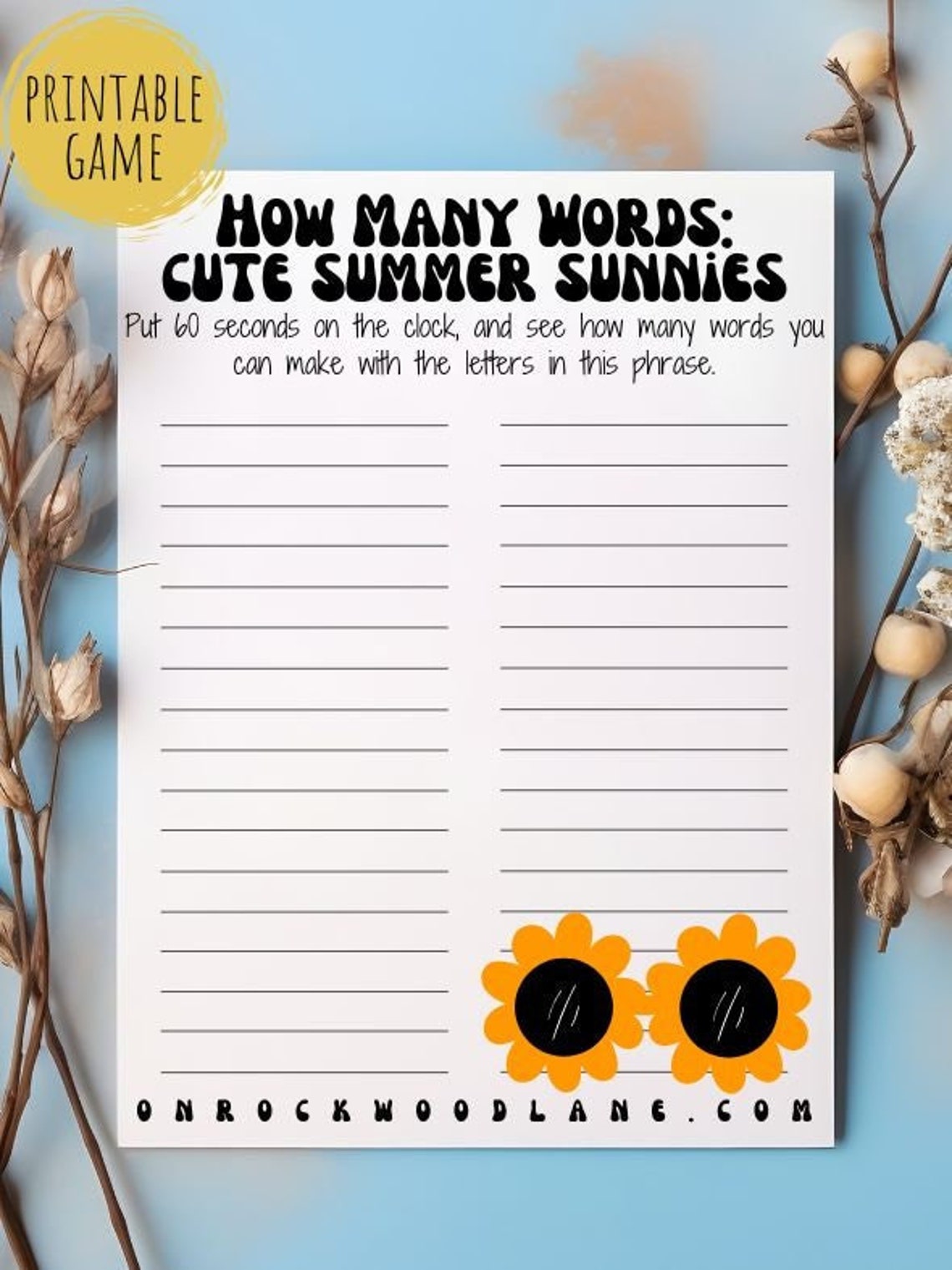 Printable How Many Words Can You Make Game, Printable Game for Adults ...