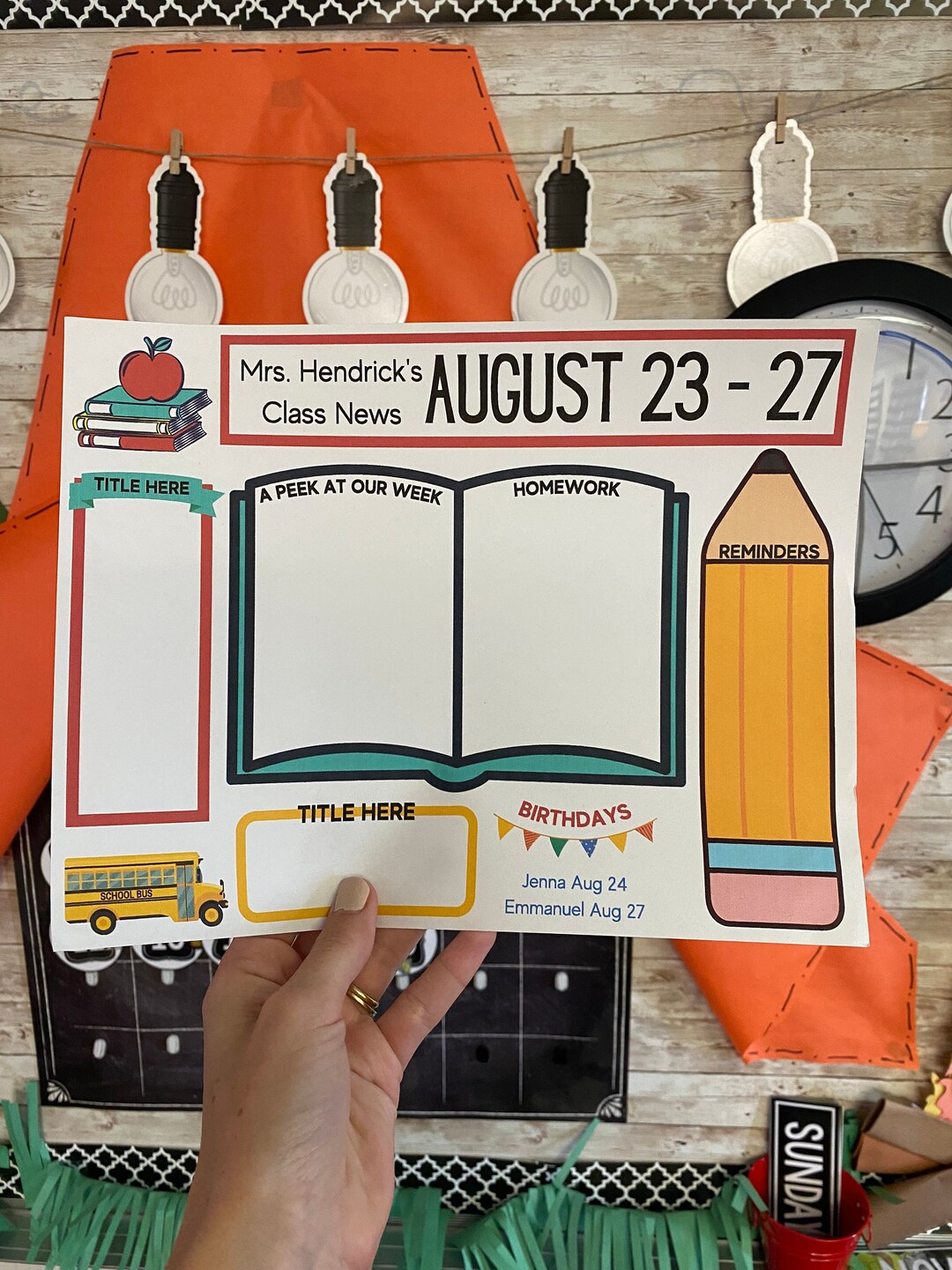 Editable Class Newsletter Template - Etsy