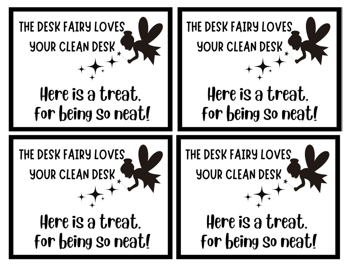 Printable Desk Fairy Treat Note - Etsy