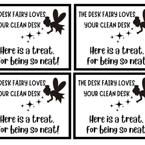 Printable Desk Fairy Treat Note - Etsy