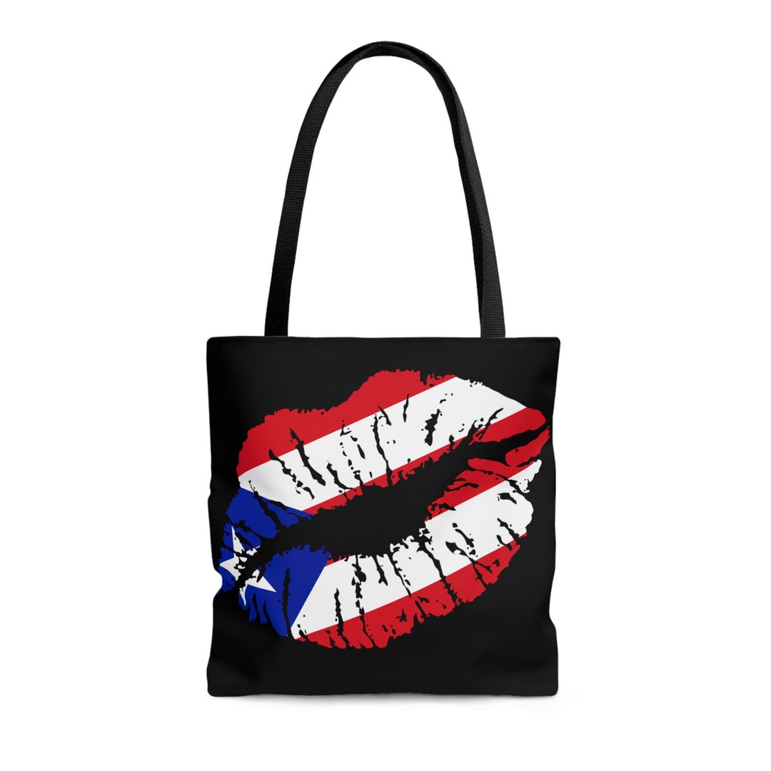 Puerto Rico Luscious Lips Flag Shopping Tote Bag - Etsy