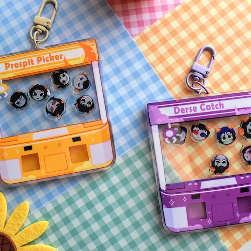 Homestuck Meowrails Nepeta and Equius Acrylic Charms - Etsy