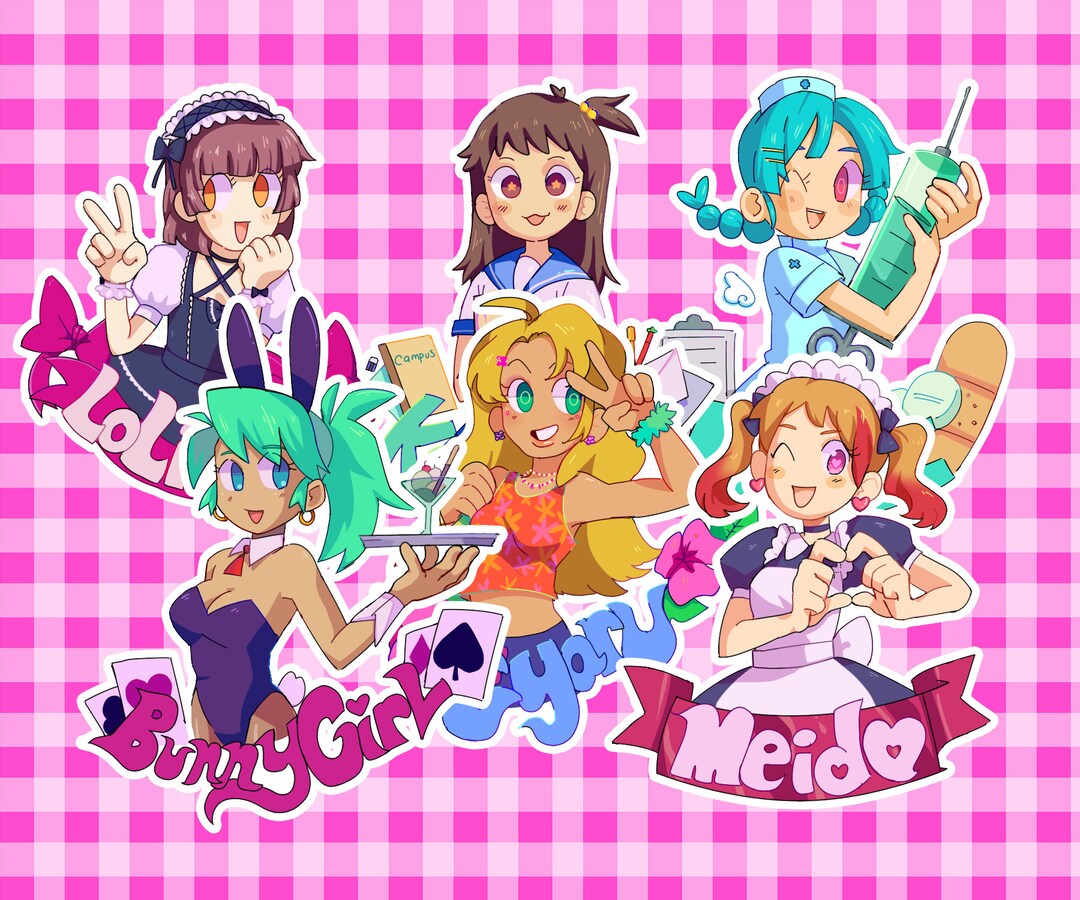 Anime Girl Stickers - Etsy