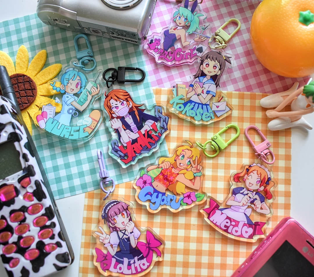 Heisei Girls Acrylic Charms - Etsy
