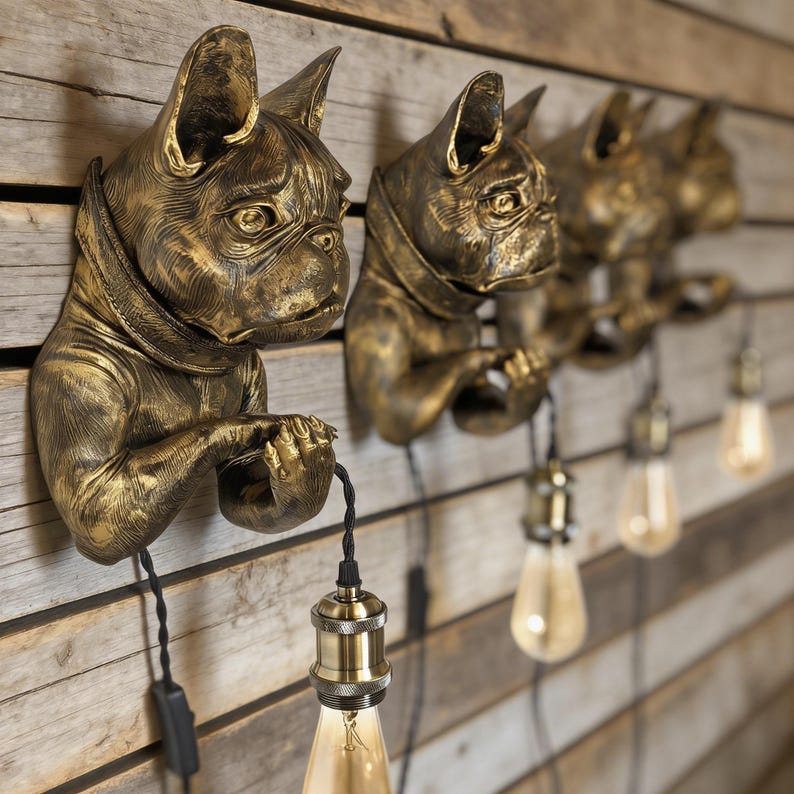3D Printed French Bulldog Wall Light: Pet Lover Decor - Etsy
