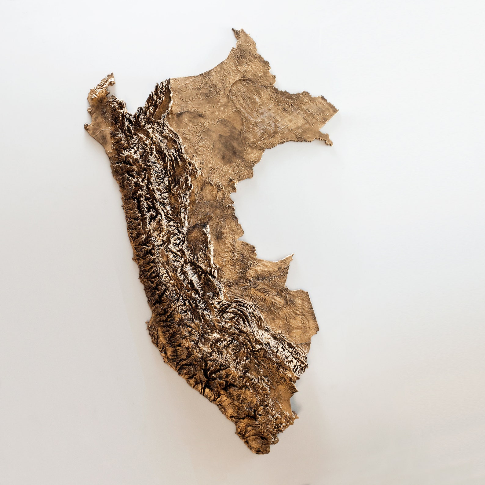 Peru Map Map of Peru Elevation Map Topographic Map Travel - Etsy Canada