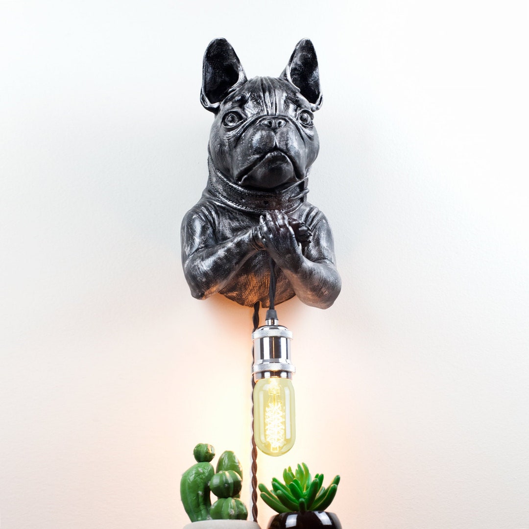 Frenchie Lover, French Bulldog Wall Hanging Lamp Scones, Frenchie Home ...