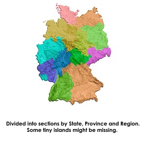 Germany Map, Topographic Map of Germany, Deutschland, Elevation ...
