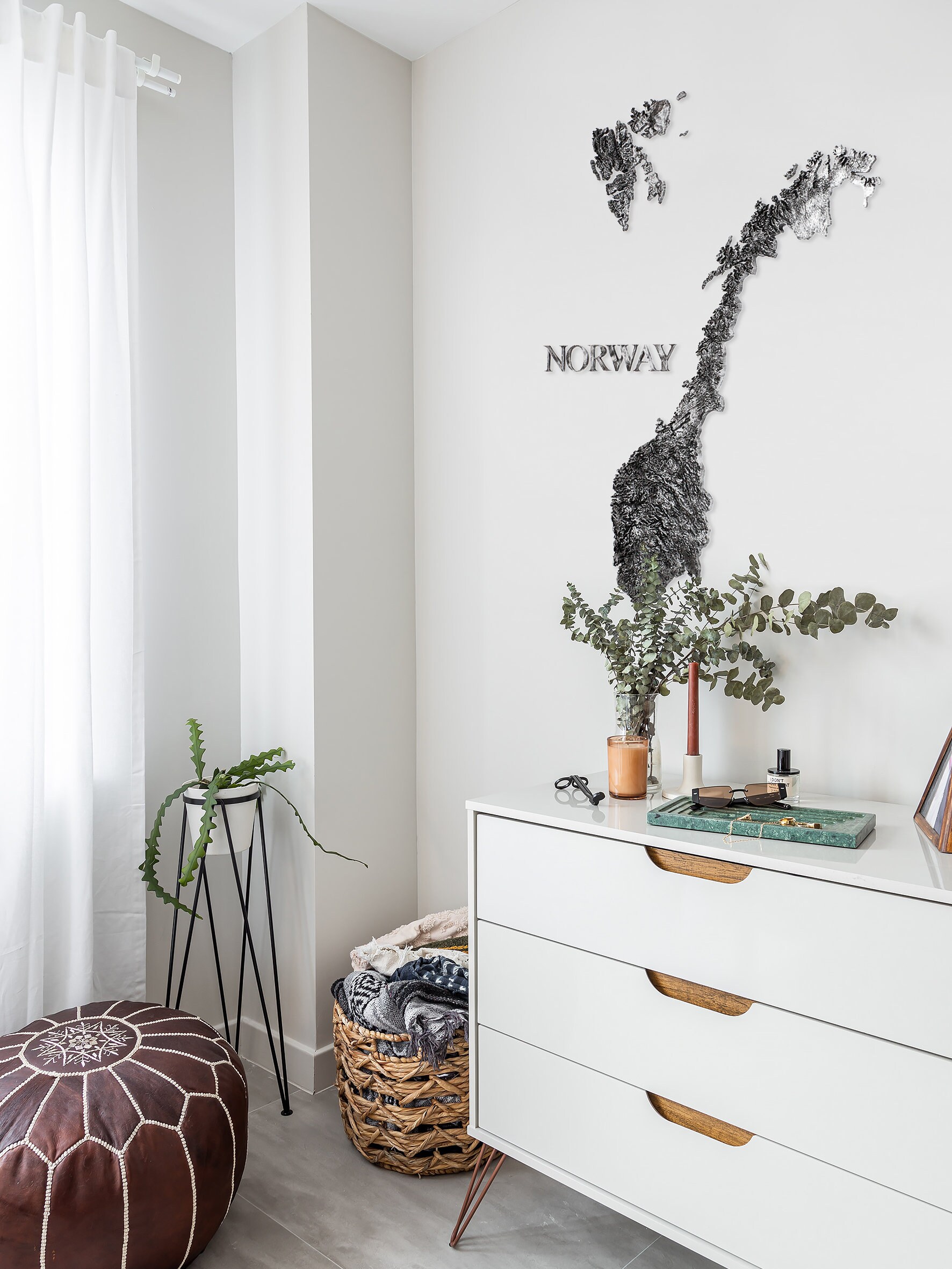 Mapa de Noruega Mapa 3D de Noruega Mapa en relieve - Etsy México