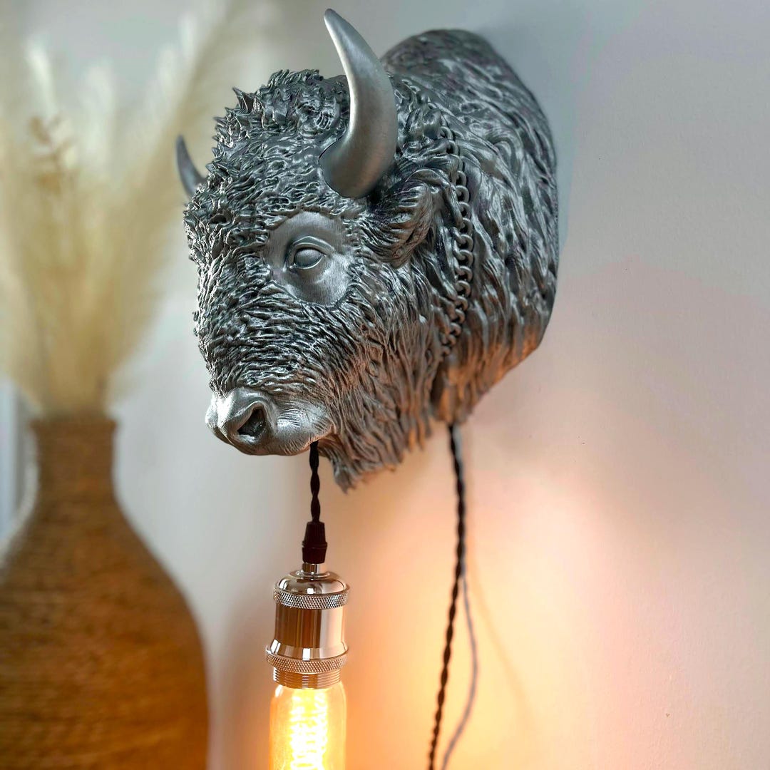 Bison Lover Gift, Bull Sconce, Buffalo Lover Gift, Housewarming Gift ...