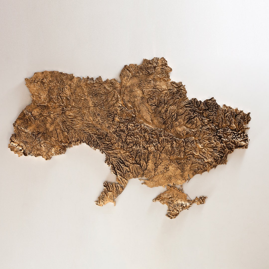 Ukraine Topographic Map, Map of Ukraine, Ukrainian Map, Ukrainian ...