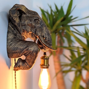 Elephant Room Decor, Tropical Interior Lover, Animal Light, Jungle ...