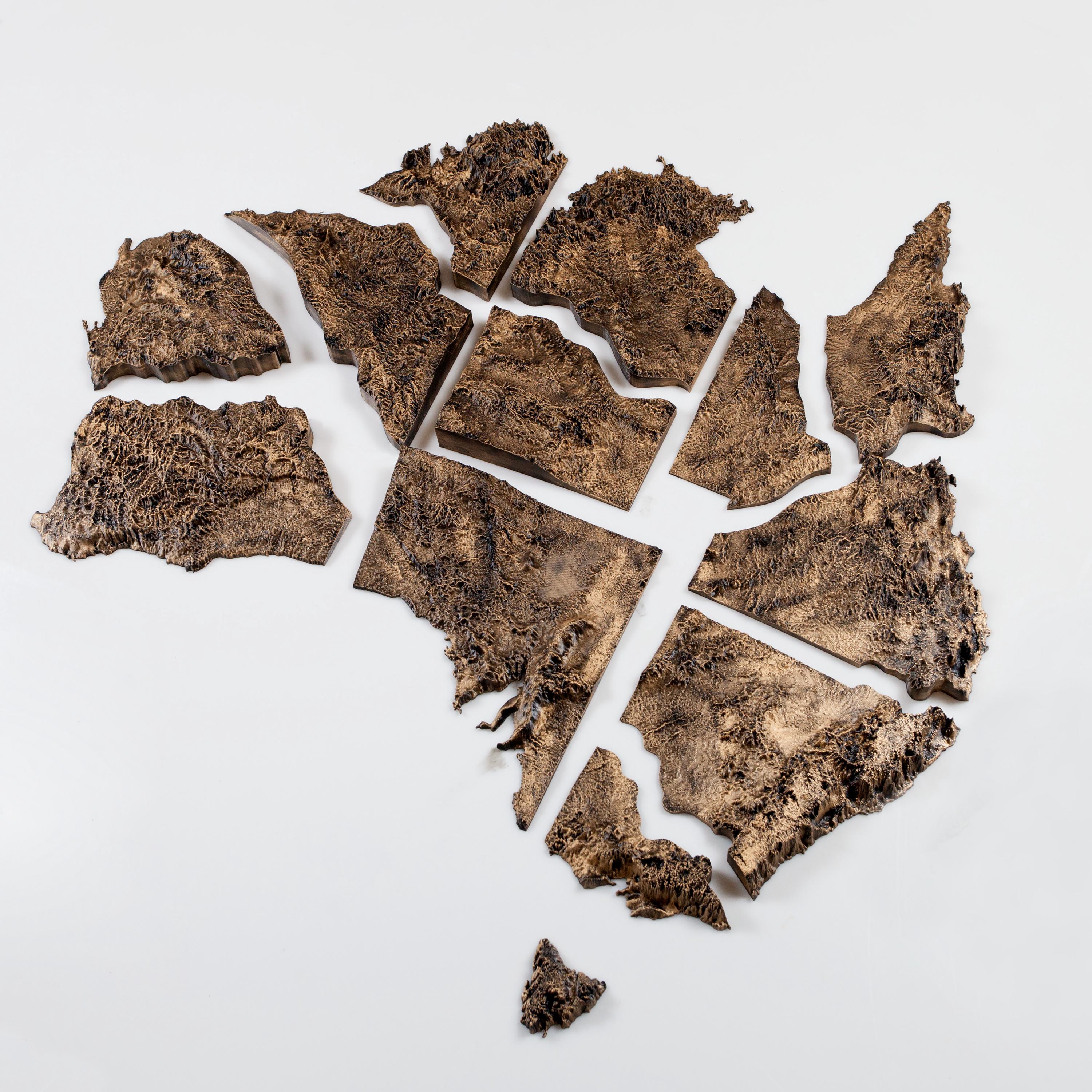 Australia 3D Topographic Map STL Files: High-resolution Elevation Model ...