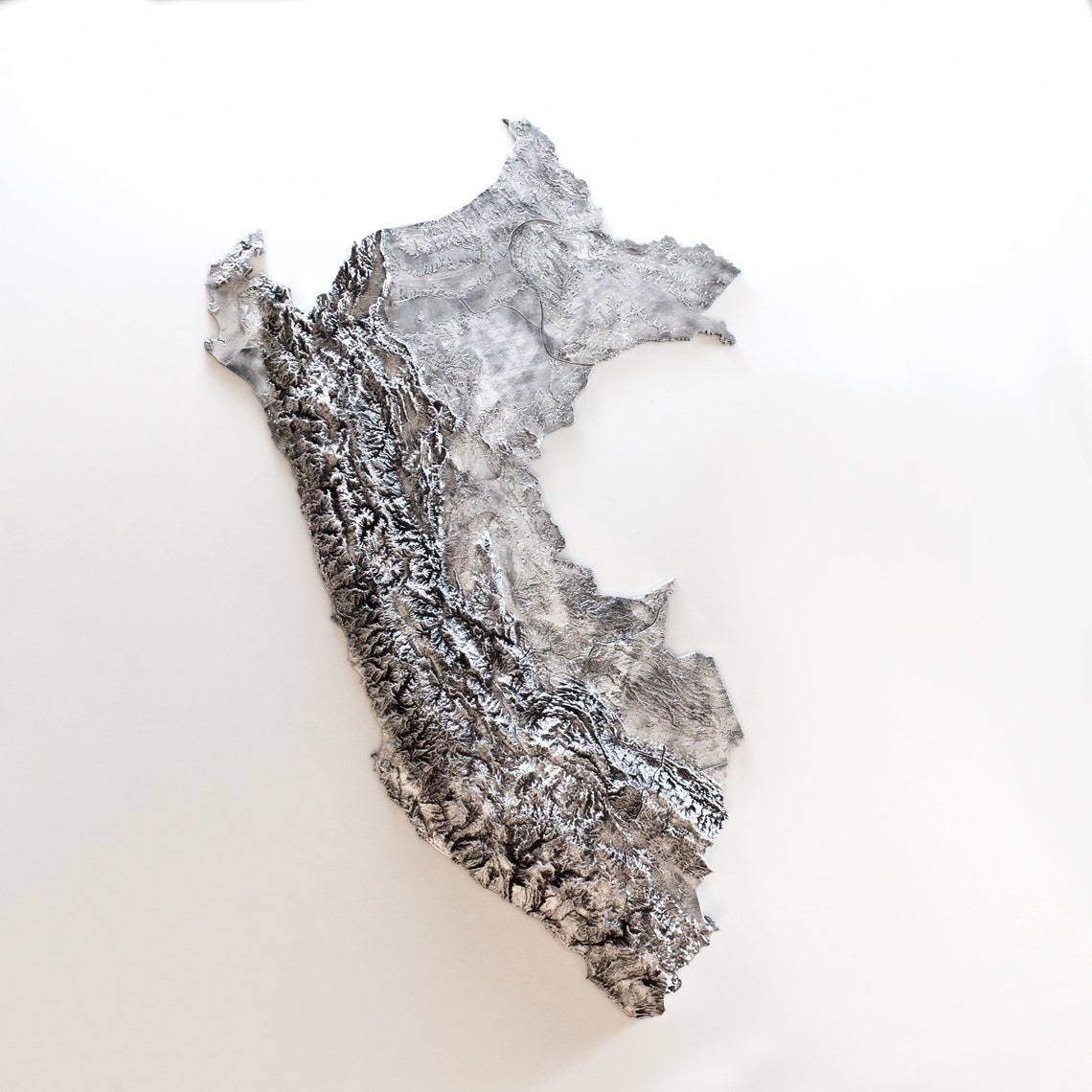 Peru Map Map of Peru Elevation Map Topographic Map Travel - Etsy Canada