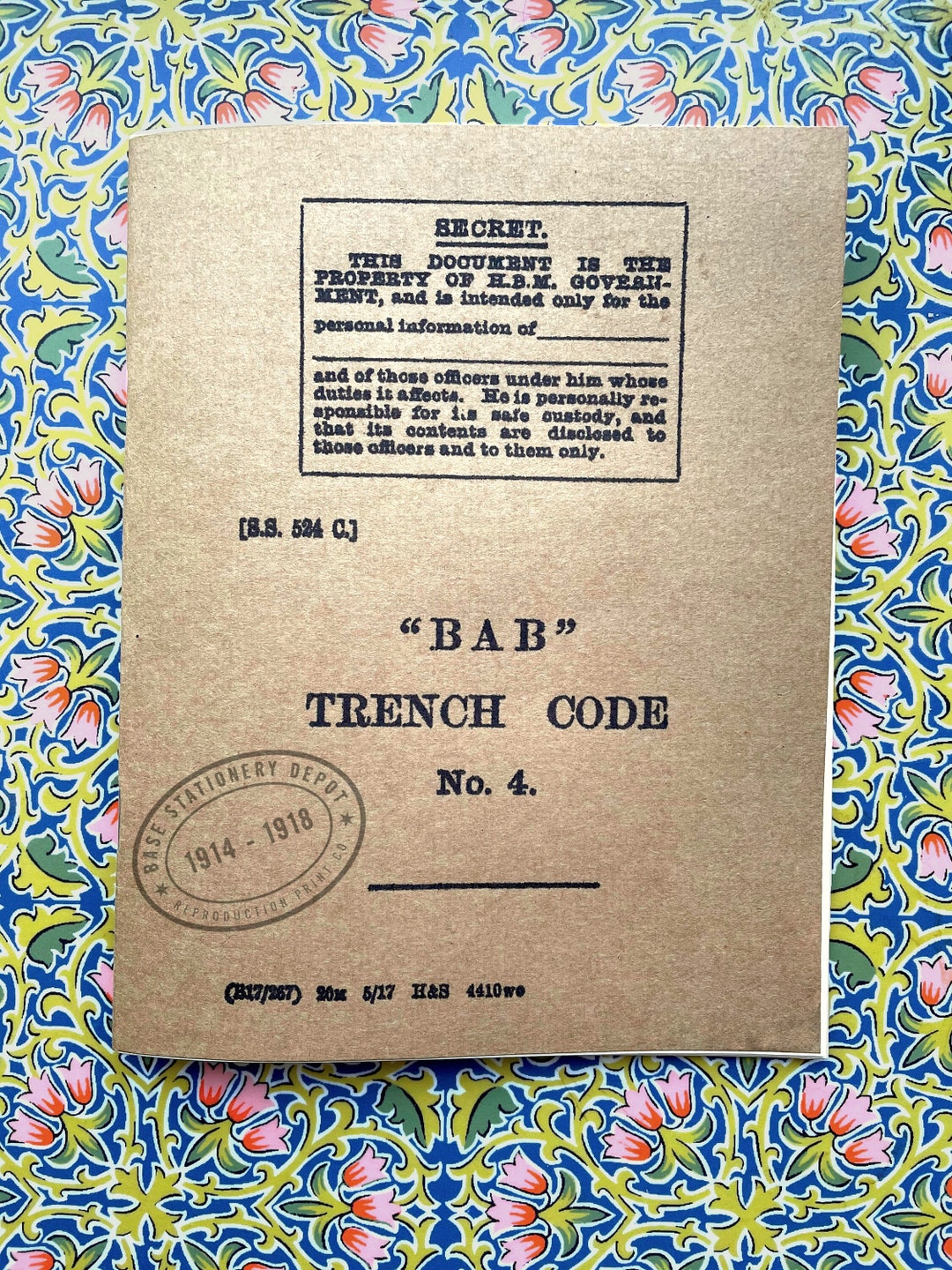 WW1 Codebook BAB Trench Code 1917 Quality Reproduction - Etsy
