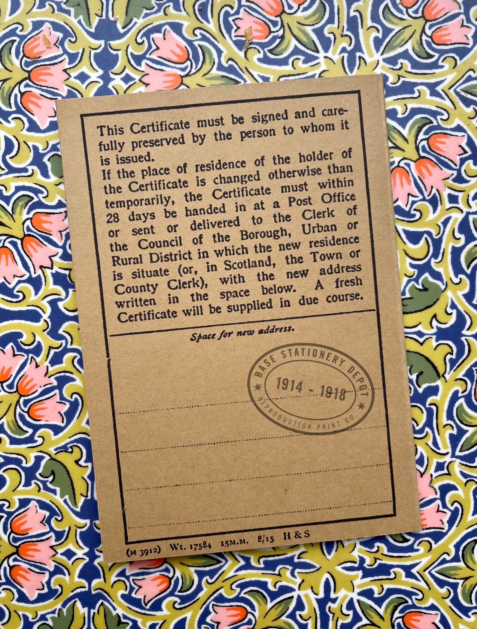 Customised WW1 Identity Card Reproduction National Etsy