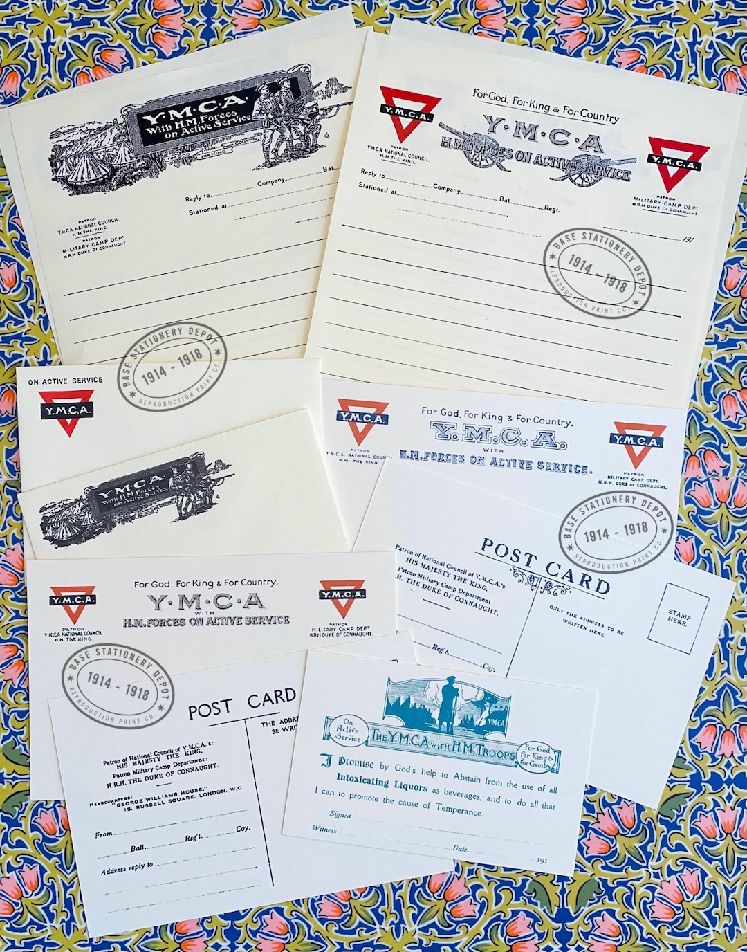 WW1 Letter to Blighty Kit - YMCA Writing Paper, Postcards and Envelopes ...