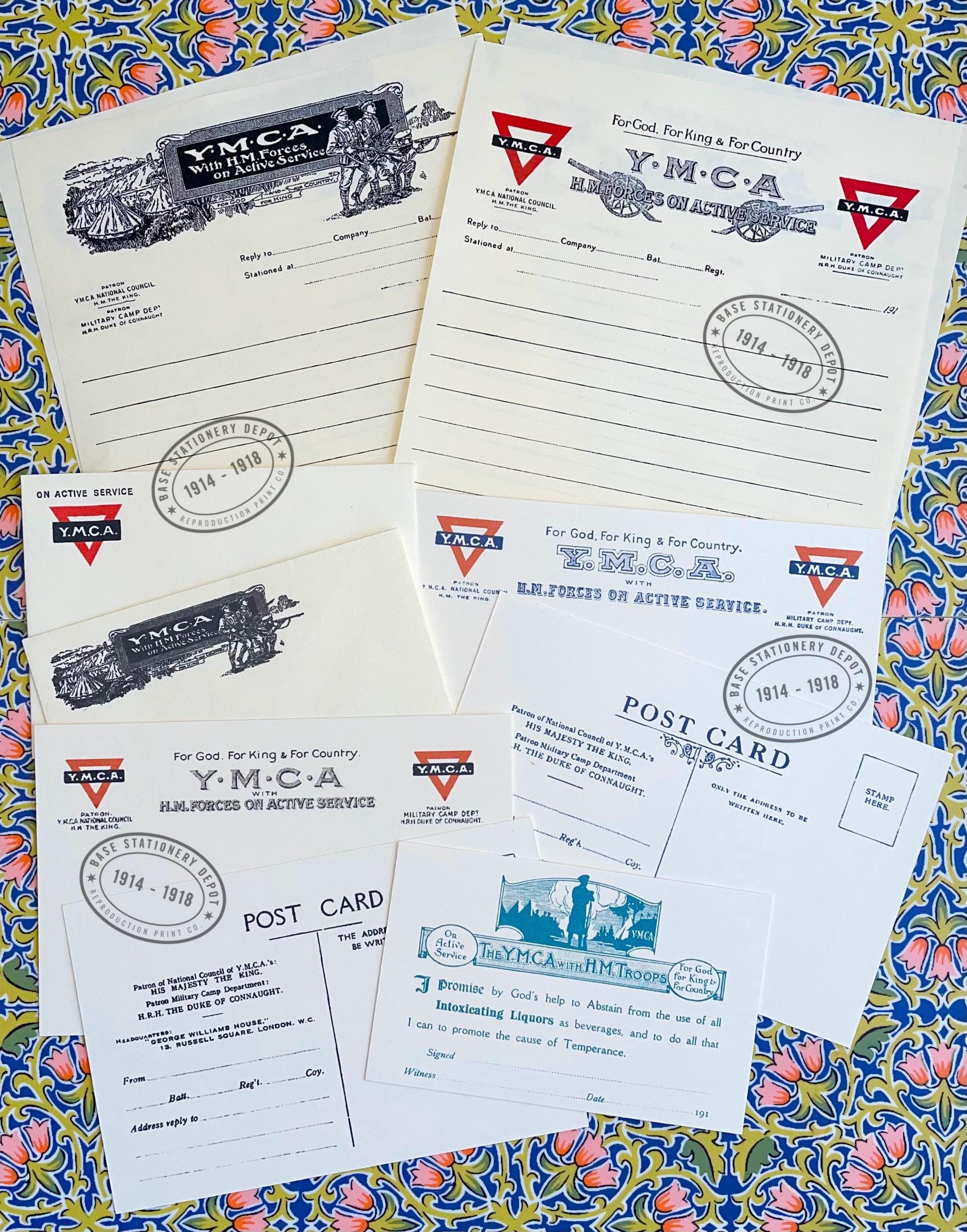 WW1 Letter to Blighty Kit - YMCA Writing Paper, Postcards and Envelopes ...