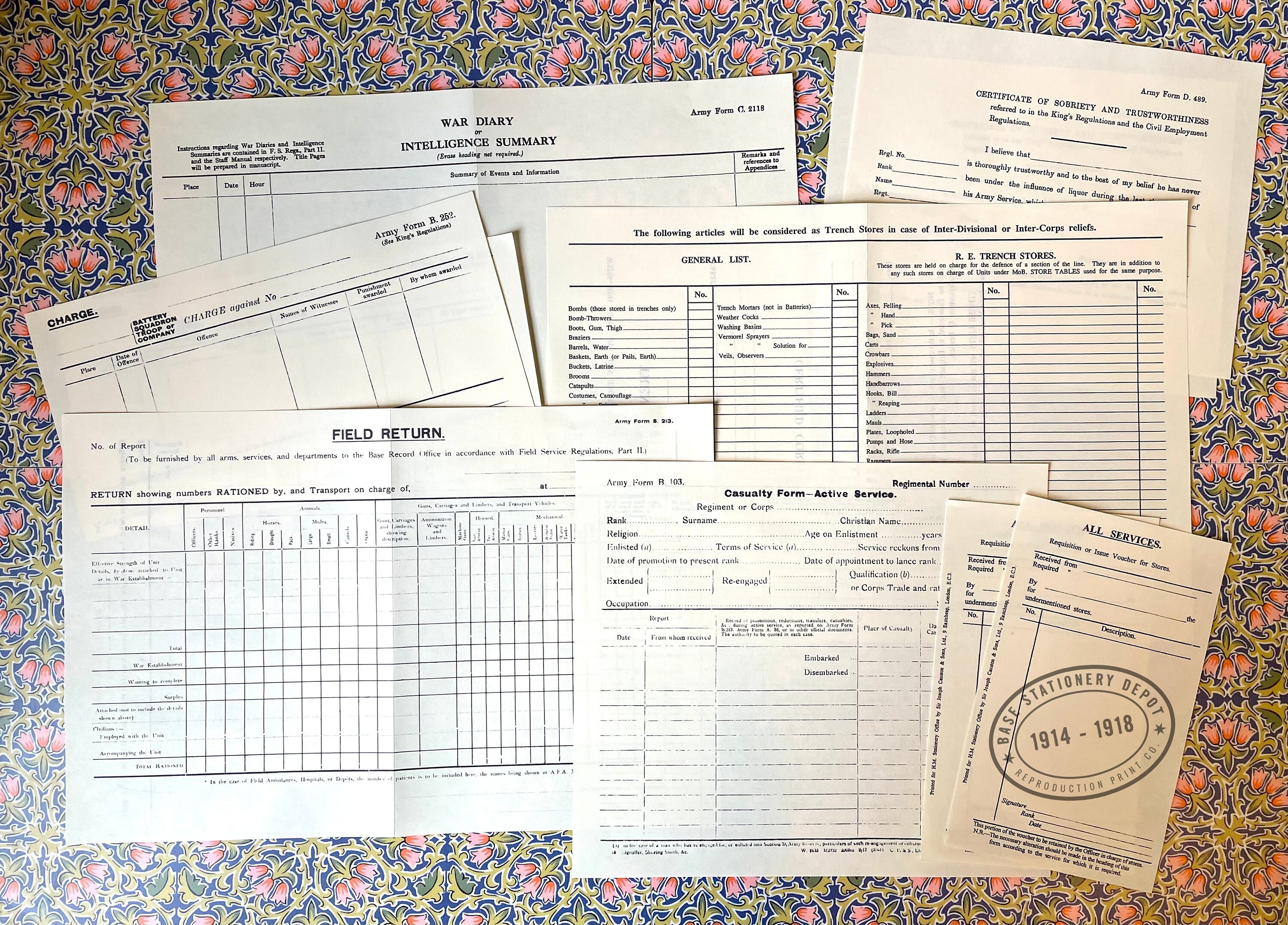 WW1 Officer Starter Pack Reproduction Battalion Papers - Etsy