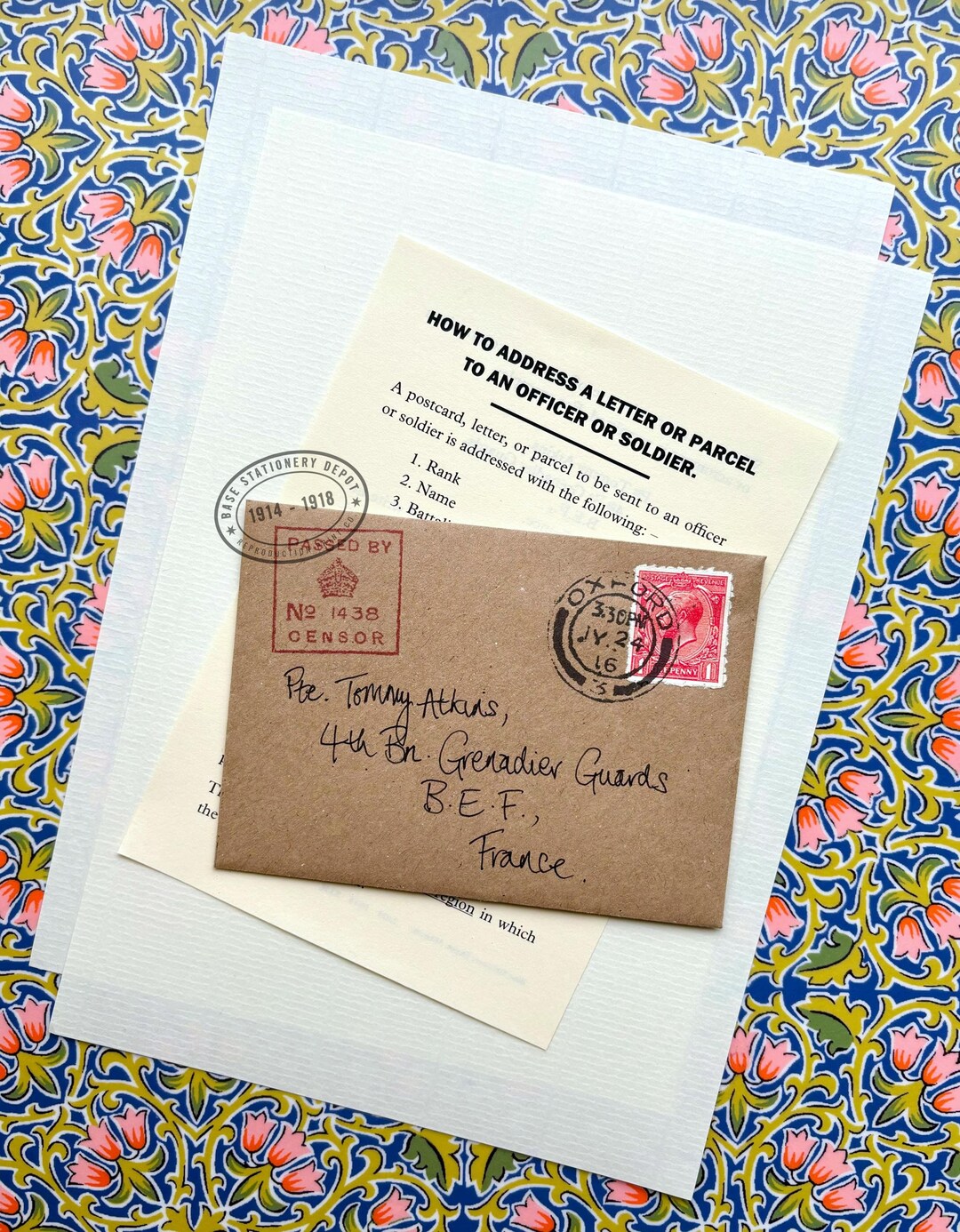 WW1 Letter to Tommy Kit - Customisable Envelope and Writing Paper ...