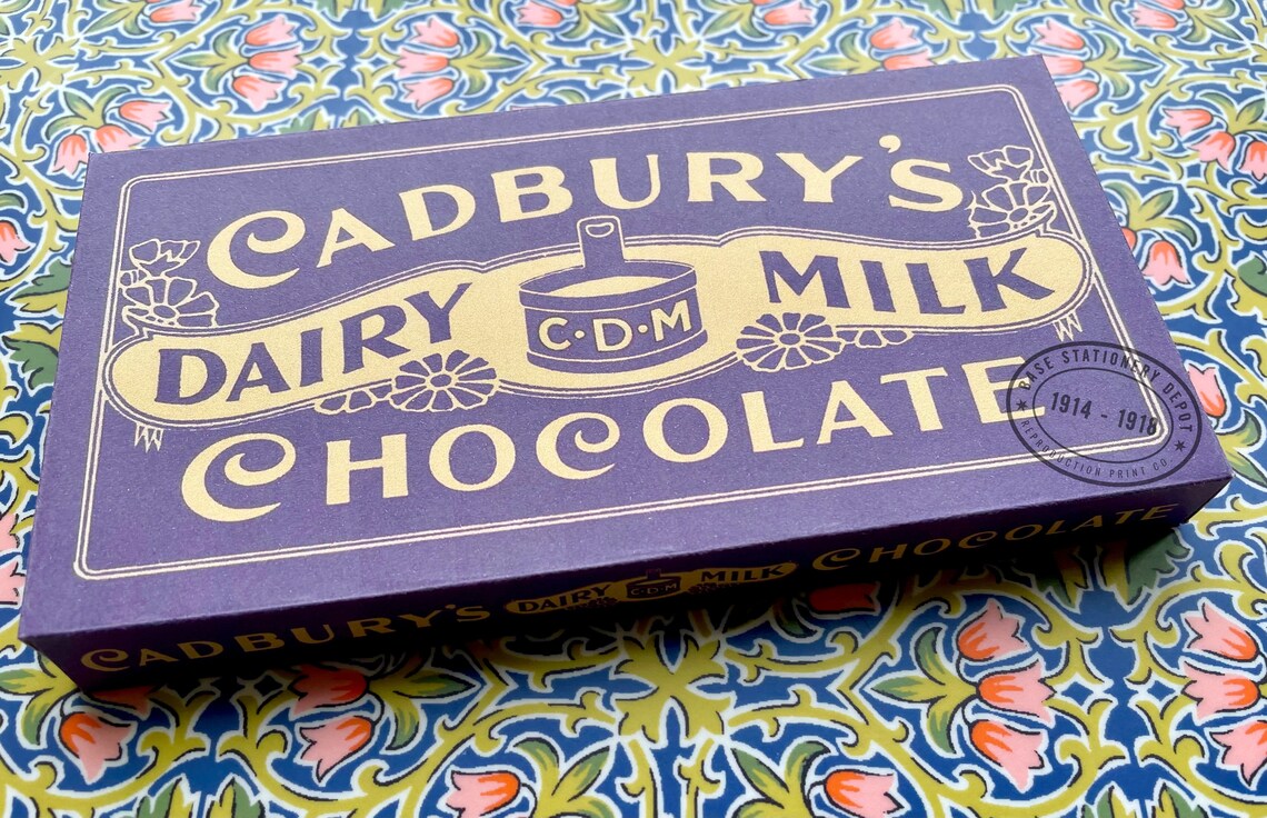 WW1 Cadbury's Dairy Milk 1915 Box Reproduction Chocolate Wrapper - Etsy