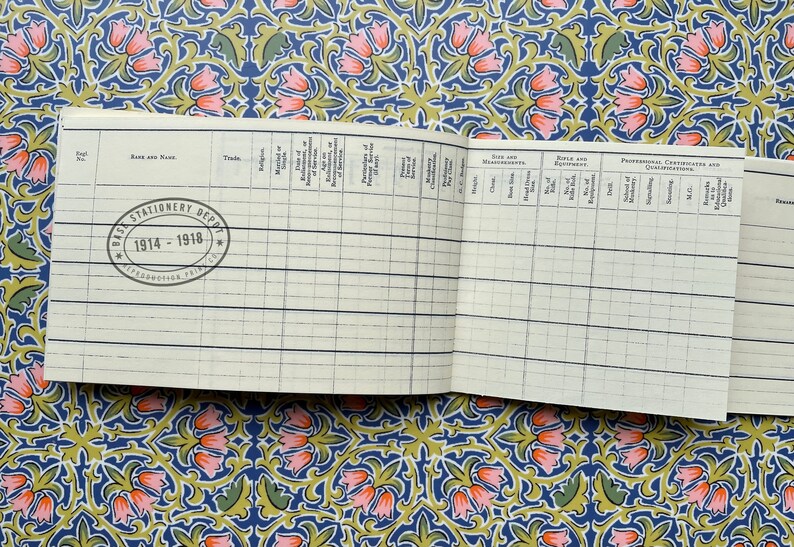 WW1 Roll Book - Regent Platoon Roll Book - Reproduction - Etsy