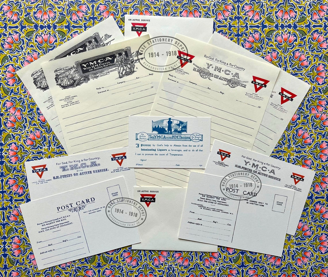 WW1 Letter to Blighty Kit YMCA Writing Paper, Postcards and Envelopes ...