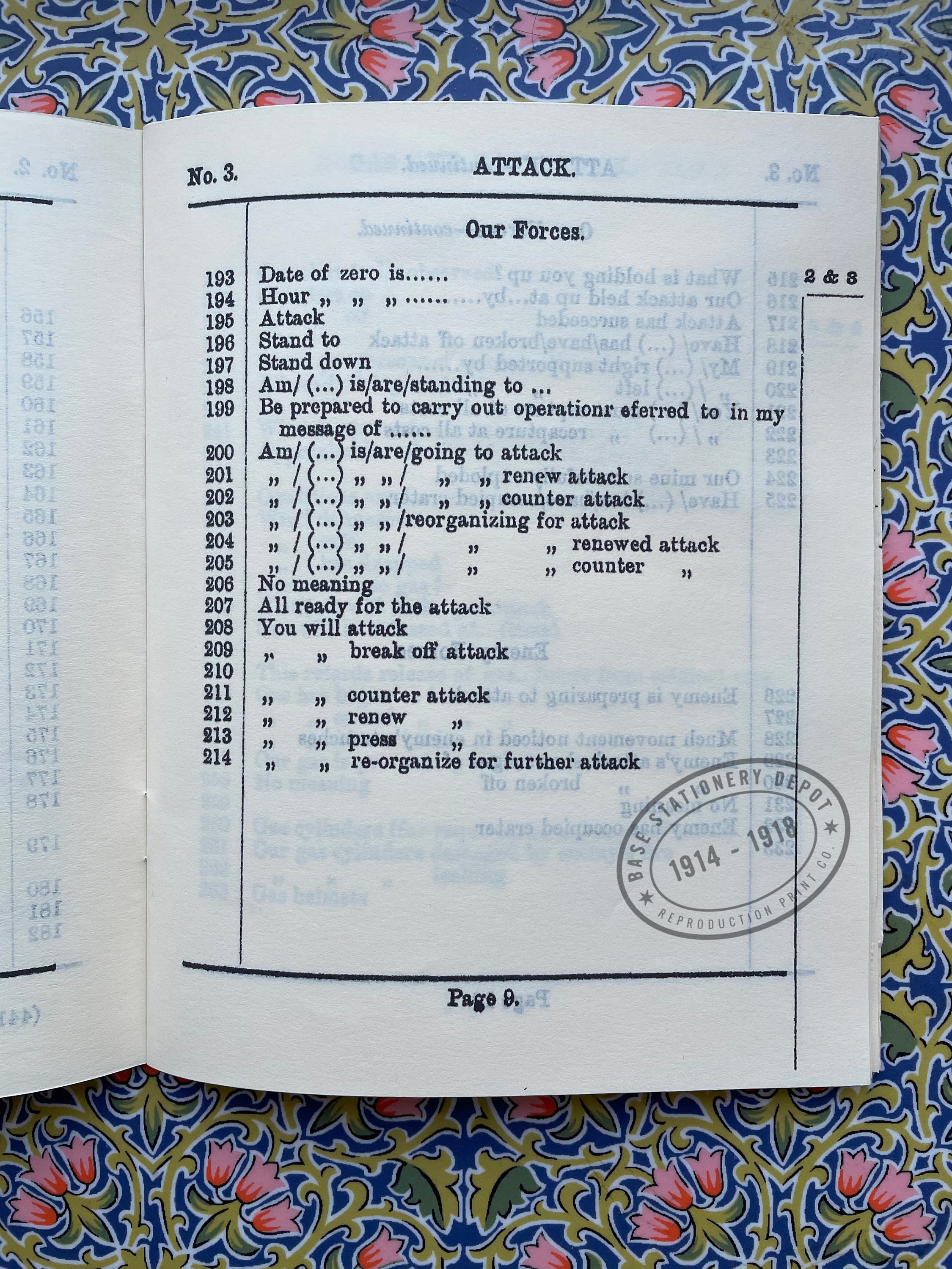 WW1 Codebook BAB Trench Code 1917 Quality Reproduction - Etsy